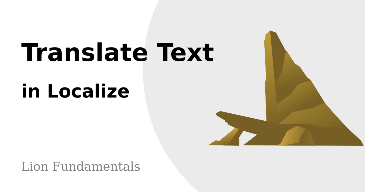 Localize: Translate Text: Lion Localize: Translate Text: Lion